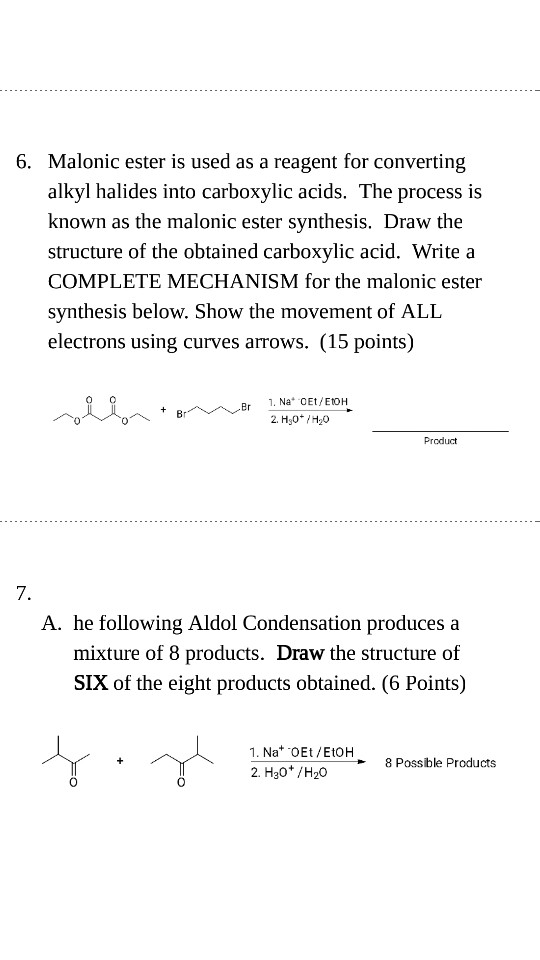 Solved Malonic ester is used as a reagent for converting | Chegg.com