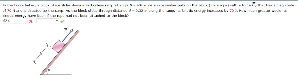 Solved In the figure below, a block of ice slides down a | Chegg.com