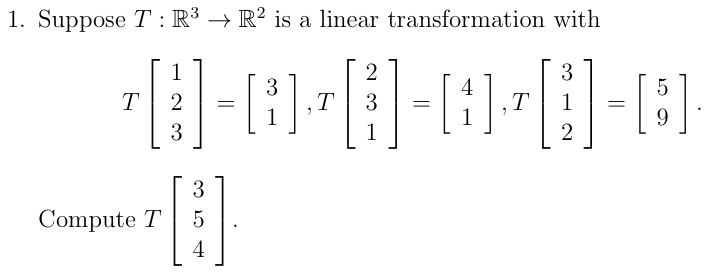 Solved Suppose T : R3 rightarrow R2 is a linear | Chegg.com Solved Suppose T : R3 rightarrow R2 is a linear | Chegg.com