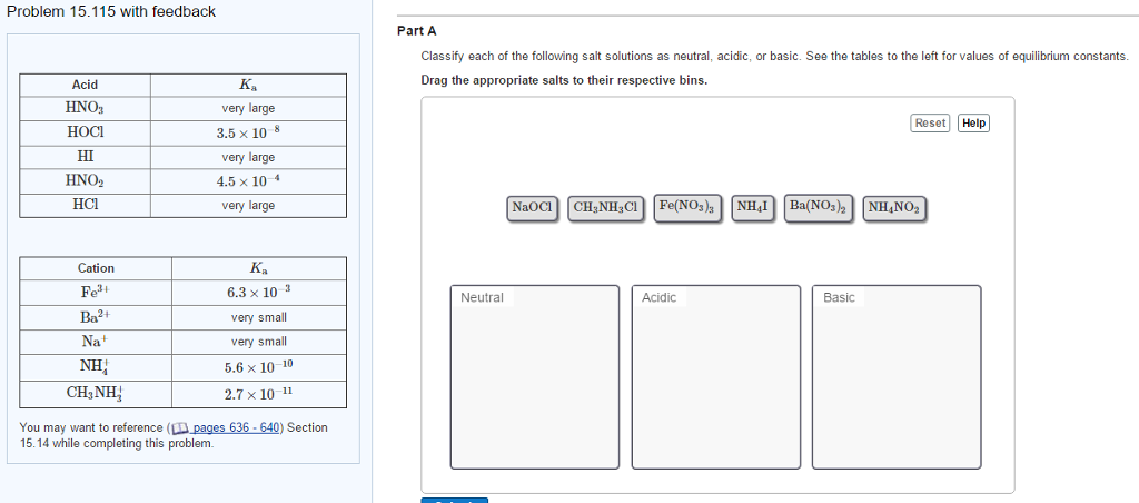 Solved Classify each of the following salt solutions as | Chegg.com