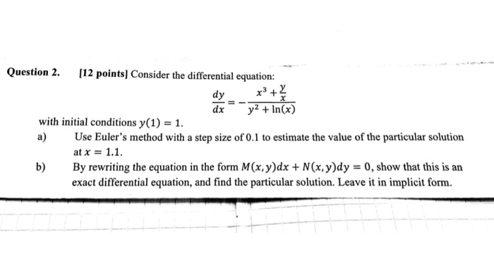 Solved Consider the differential equation: dy/dx = - x^3 + | Chegg.com