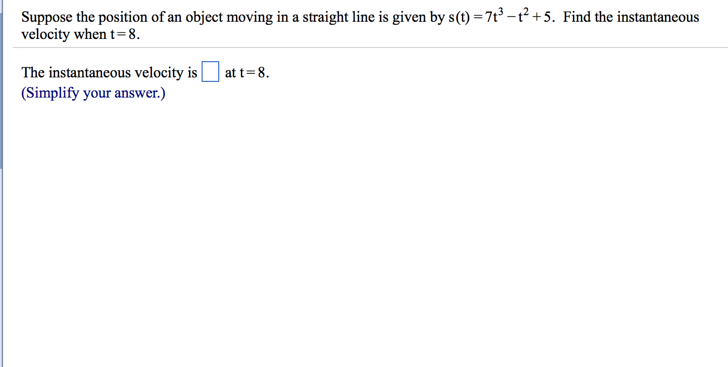 Solved Suppose The Position Of An Object Moving In A