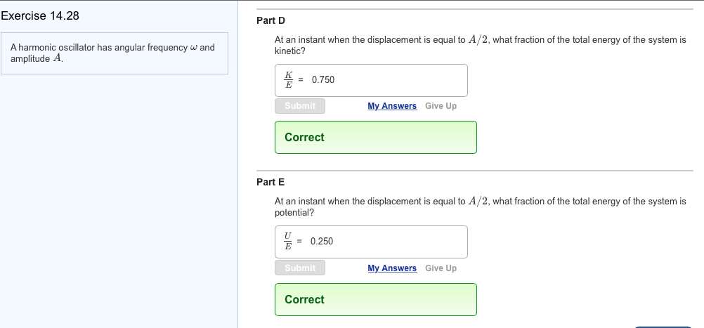 Solved A harmonic oscillator has angular frequency Omega and | Chegg.com