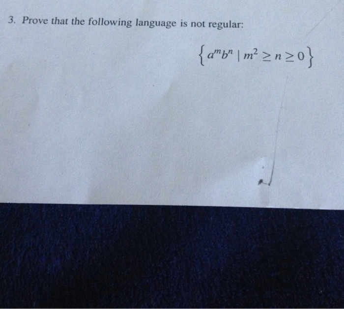 Solved Prove that the following language is not regular: | Chegg.com