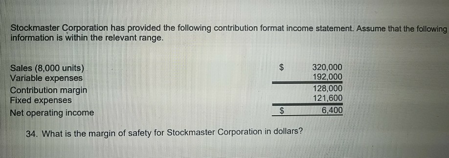 Solved Stockmaster Corporation has provided the following | Chegg.com
