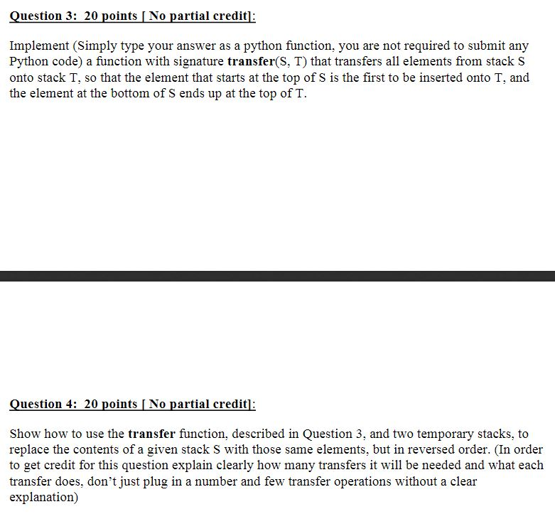 Solved Question 3: 20 points No partial creditl: Implement | Chegg.com