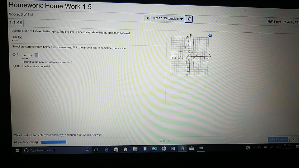 Solved omework: Home Work 1.5 ore: 0 of 1 pt 1.21 se the | Chegg.com