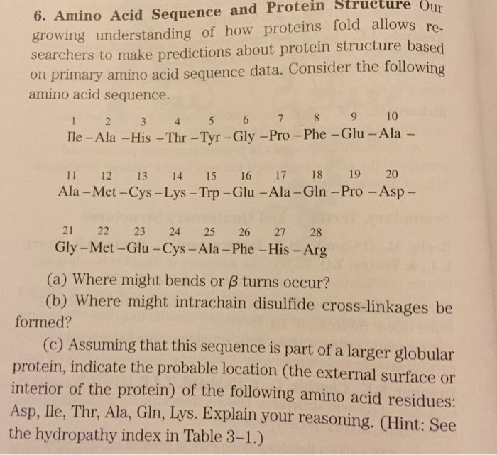 Solved Our growing understanding of how proteins fold allows | Chegg.com