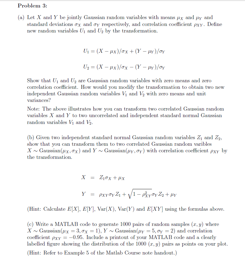 X And Y Be Jointly Gaussian Random Variables With 