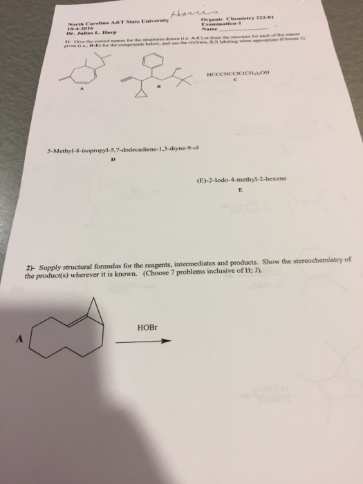 Solved Give the correct names for the structures drawn (i.e, | Chegg.com