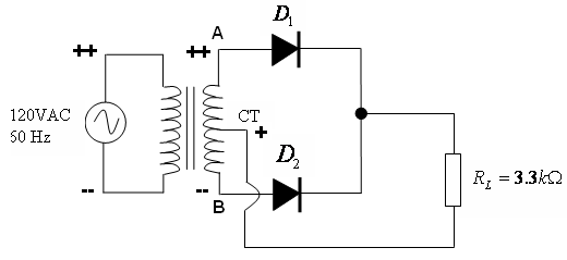 Solved The circuit below is called half bridge full wave | Chegg.com