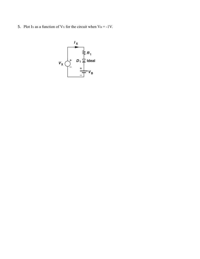 Solved Plot Ix As A Function Of Vx For The Circuit When Vb