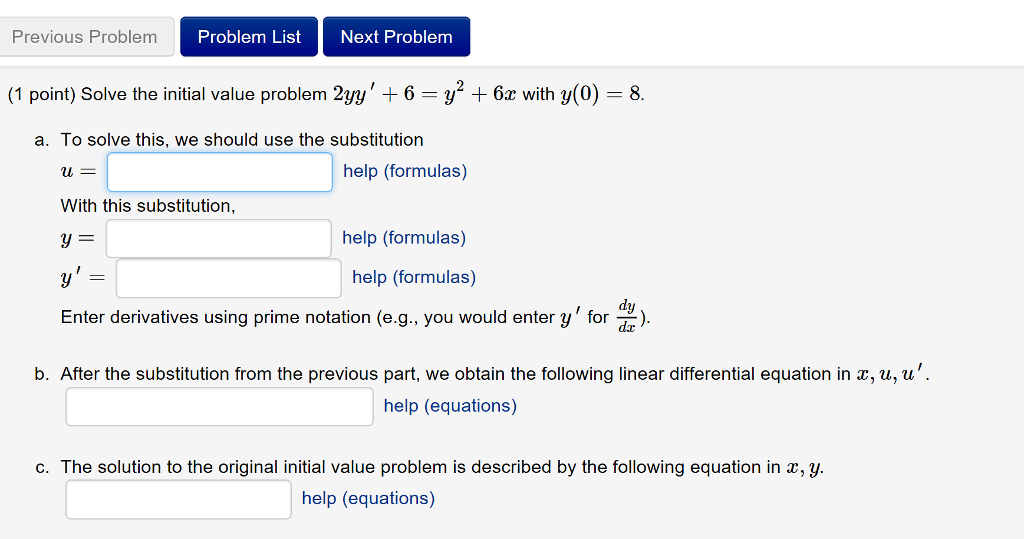 Solved Previous Problem Problem ListNext Problem (1 point) | Chegg.com