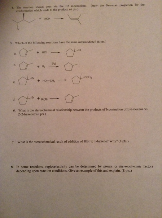 Solved Which of the following reactions have the same | Chegg.com