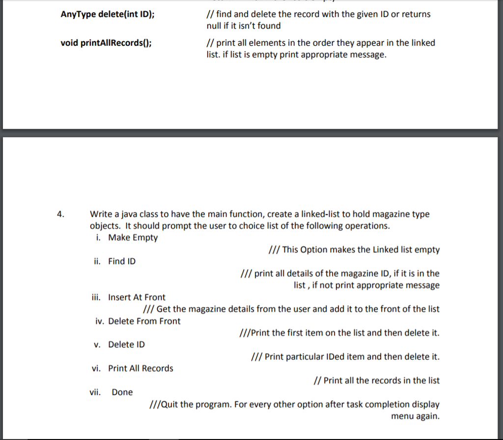 Solved 1.Design a java interface called IDedObject which has | Chegg.com