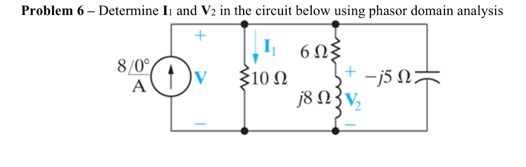 Solved Determine I_1 and V_2 in the circuit below using | Chegg.com
