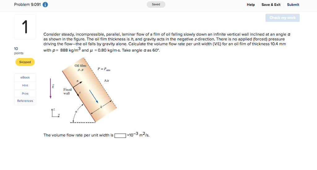 Solved Problem 9.091 6 Saved Help Save & Exit Submit Check | Chegg.com