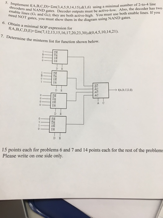 Solved Implement f(A, B, C, D) = sigma m (3, 4, 5, 9, 14, | Chegg.com