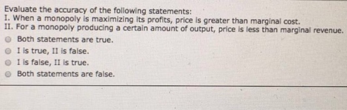 Solved Evaluate the accuracy of the following statements: | Chegg.com