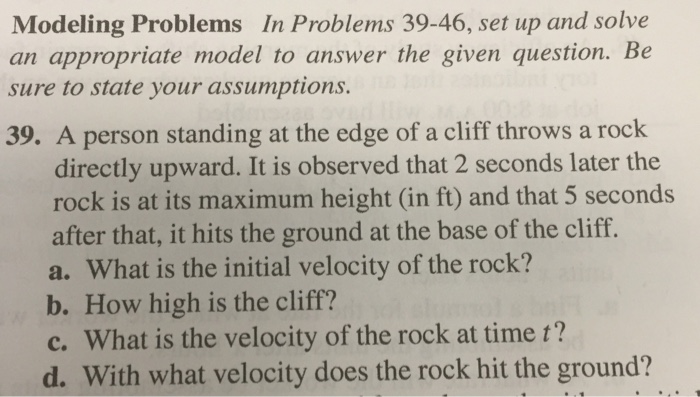 Solved Modeling Problems In Problems 39-46, set up and solve | Chegg.com