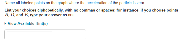 Solved Name all labeled points on the graph where the | Chegg.com