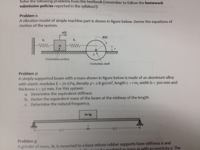 Solve the following problems from the textbook | Chegg.com