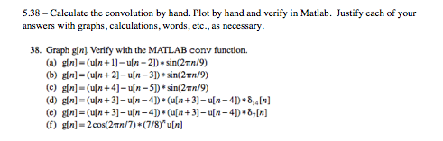 Calculate the convolution by by hand. Plot by hand | Chegg.com