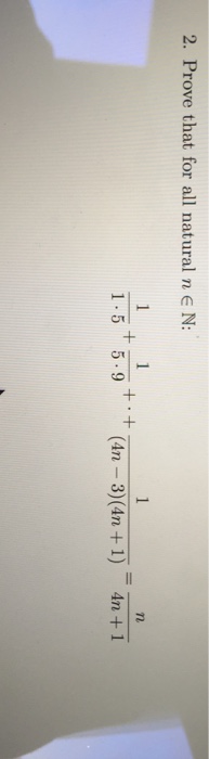 Solved Prove that for all natural n elementof N: 1/1.5 + | Chegg.com