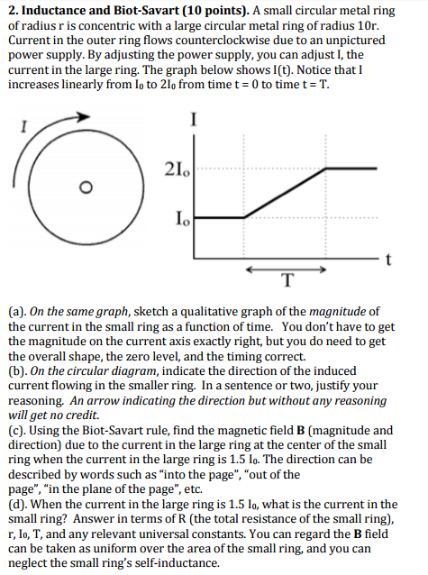 Solved A small circular metal ring of radius r is concentric | Chegg.com