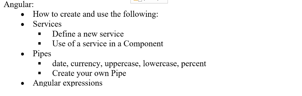 Solved Angular: How to create and use the following: · | Chegg.com