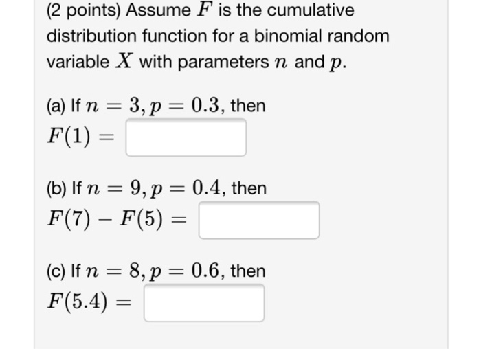 Solved Assume F is the cumulative distribution function for | Chegg.com