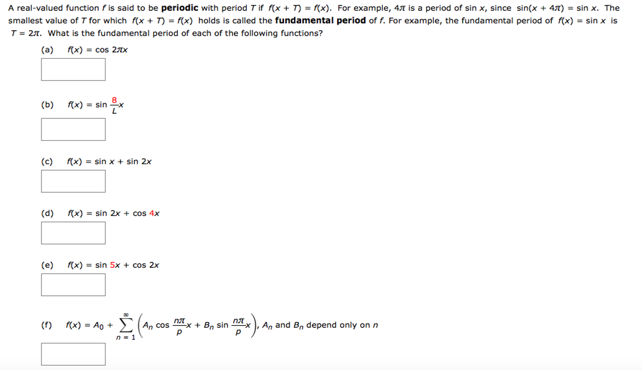 Solved A real-valued function f is said to be periodic with | Chegg.com Solved A real-valued function f is said to be periodic with | Chegg.com