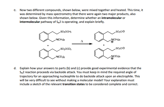 You learned in lecture that the SN2 reaction proceeds | Chegg.com