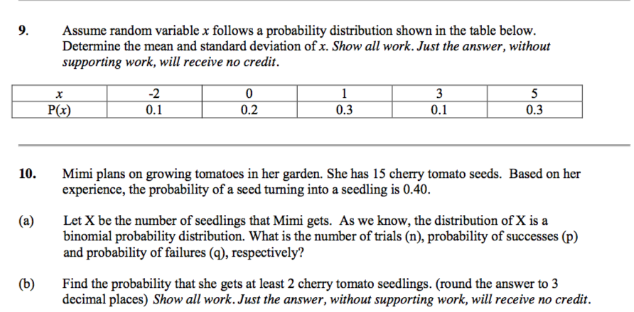 Solved Assume random variable x follows a probability | Chegg.com
