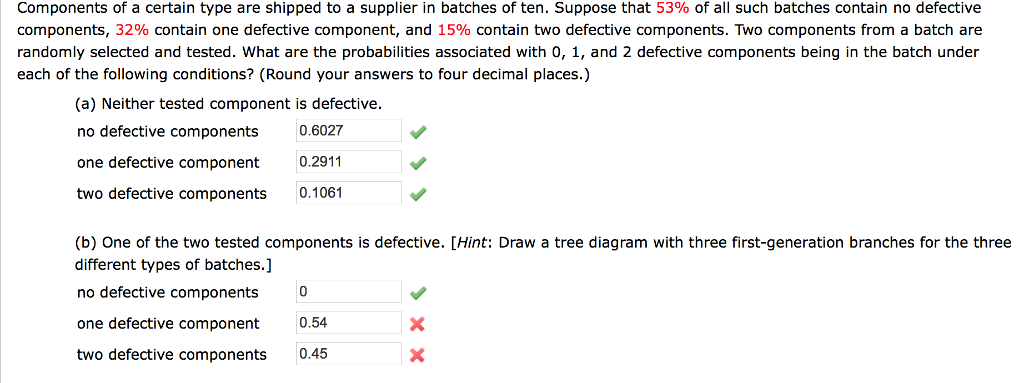 Solved Components of a certain type are shipped to a | Chegg.com