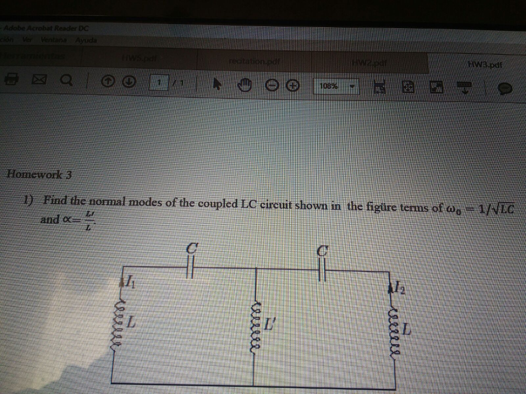 DC HWa pdf Homework 3 d the normal modes of the | Chegg.com