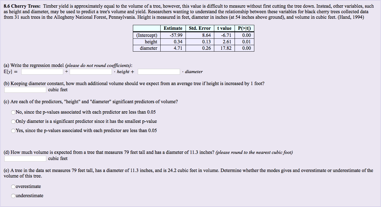 Solved Timber yield is approximately equal to the volume of | Chegg.com