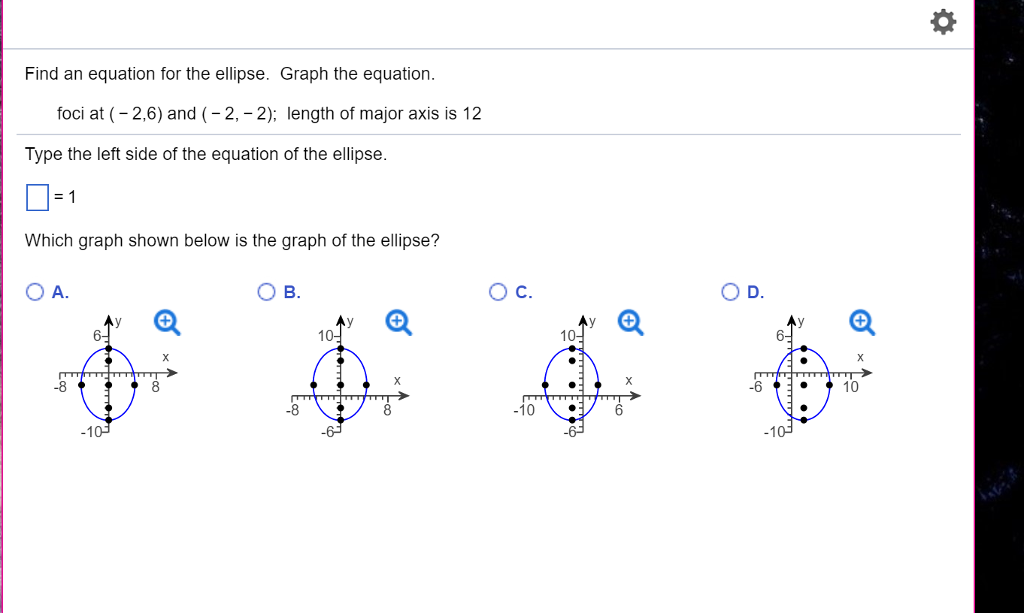 Solved Find an equation for the ellipse. Graph the equation. | Chegg.com
