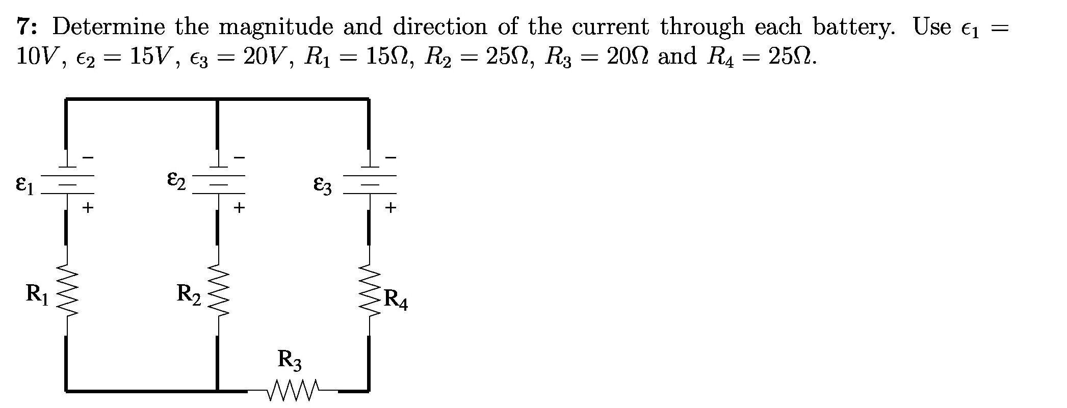 Solved Determine the magnitude and direction of the current | Chegg.com