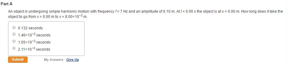 Solved An object is undergoing simple harmonic motion with | Chegg.com