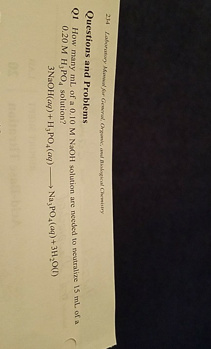 Solved How many mL of a 0.10 M NaOH solution are needed to | Chegg.com