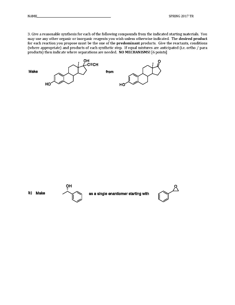 Solved Give a reasonable synthesis for each of the following | Chegg.com