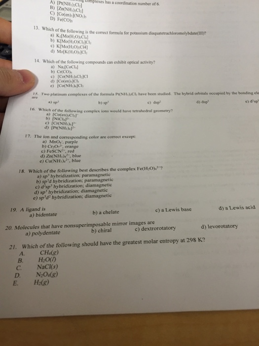 Solved Which of the following is the correct formula for | Chegg.com