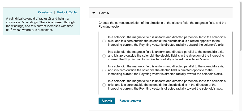 Solved Constants Periodic Table Part A A cylindrical | Chegg.com