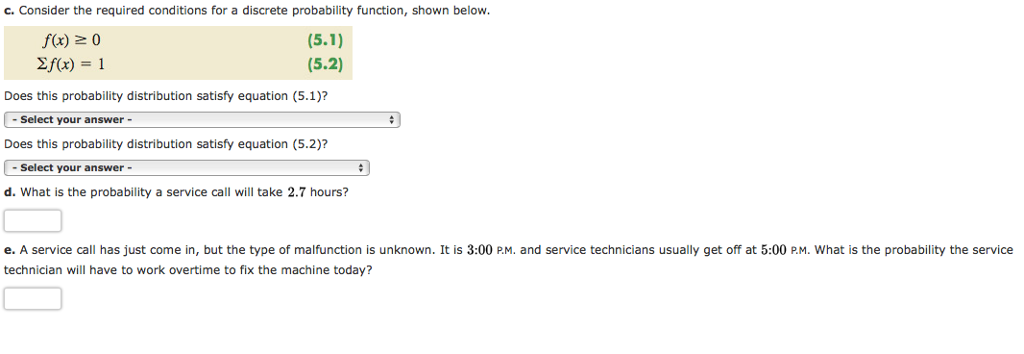 Solved c. Consider the required conditions for a discrete | Chegg.com Solved c. Consider the required conditions for a discrete | Chegg.com