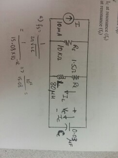 Solved 7. For the network shown below: a) Find the resonant | Chegg.com