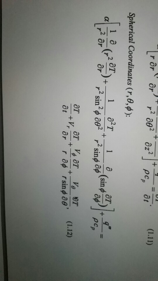 Solved derive the heat equation using spherical | Chegg.com