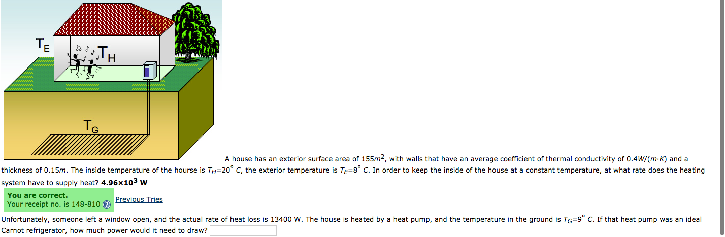 Solved A house has an exterior surface area of 155m2, with | Chegg.com