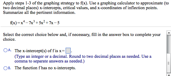 Solved Apply step 1-3 of the graphing strategy to f (x) Use | Chegg.com