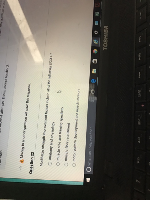 Solved Modifiable strength improvement factors include all | Chegg.com